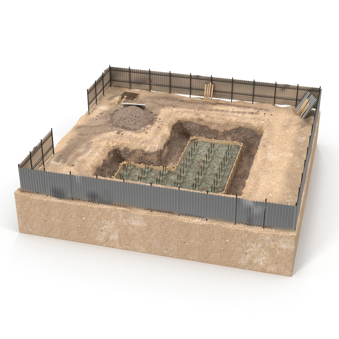 3D construction pits model - TurboSquid 1197678