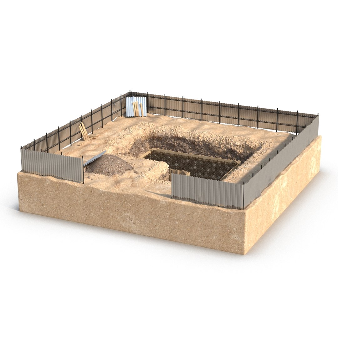 3D construction pits model - TurboSquid 1197678