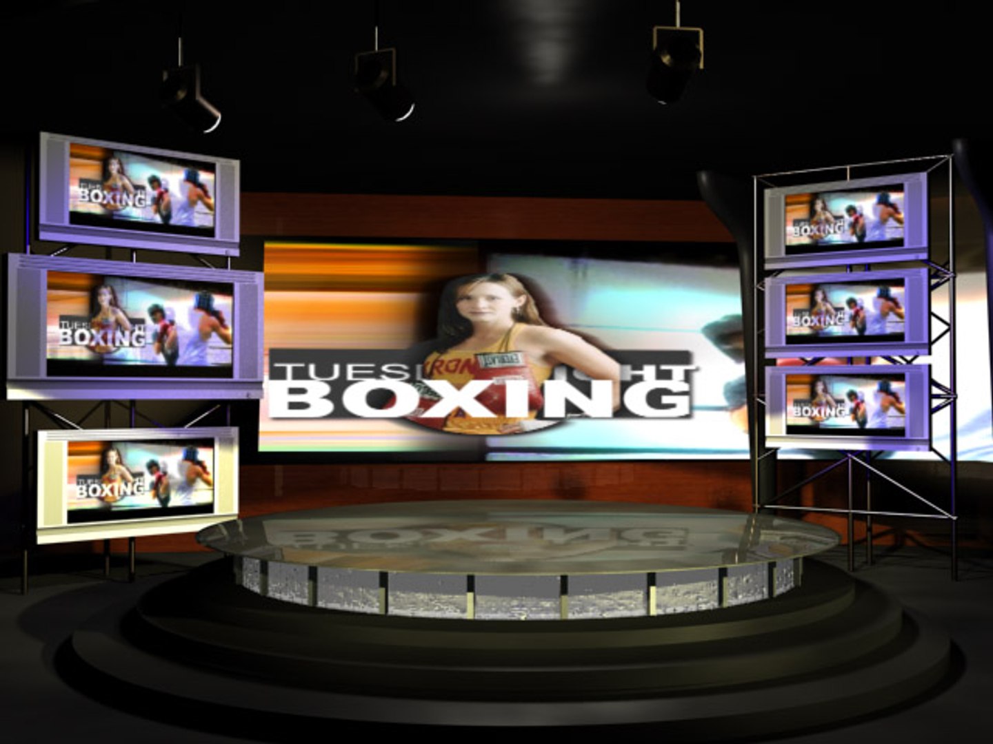 Virtual Television Studio 3d Model