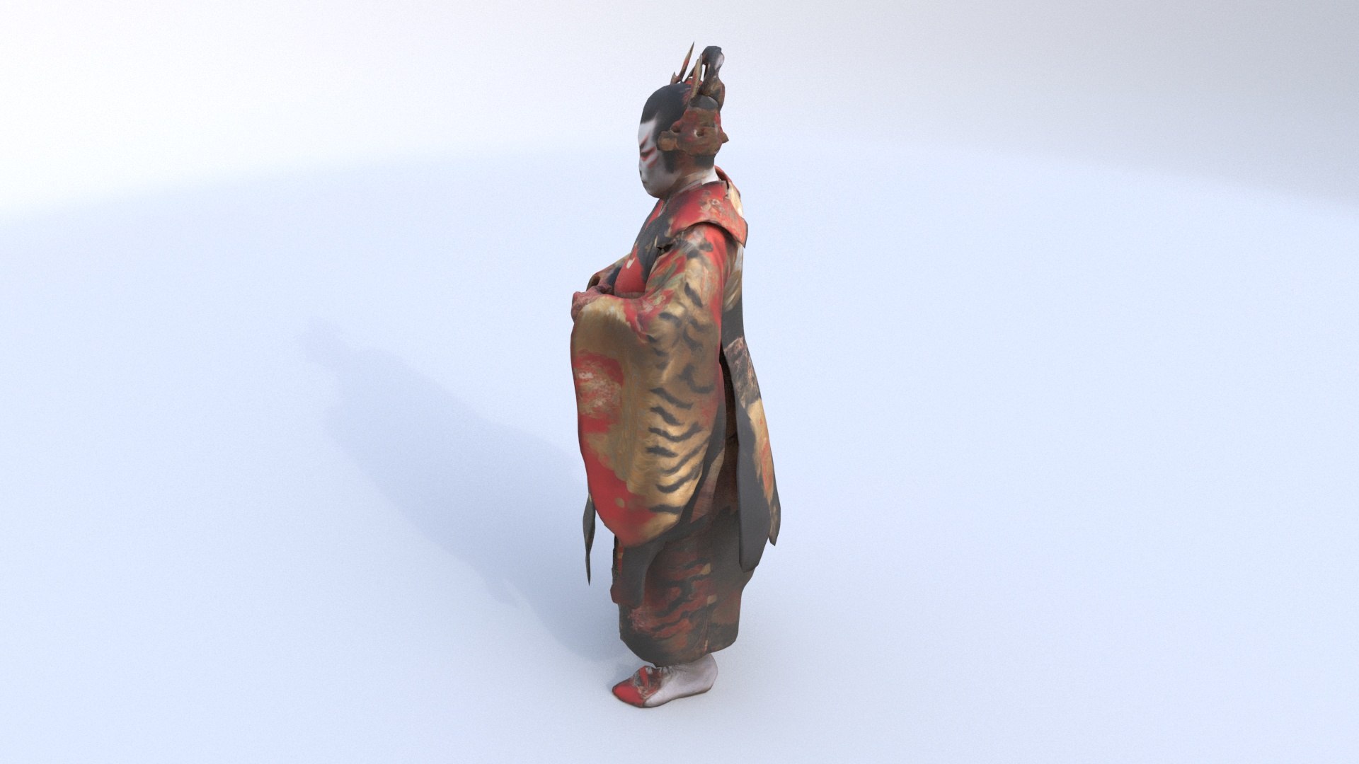 Actor In Kabuki Costume A Model - TurboSquid 2335251