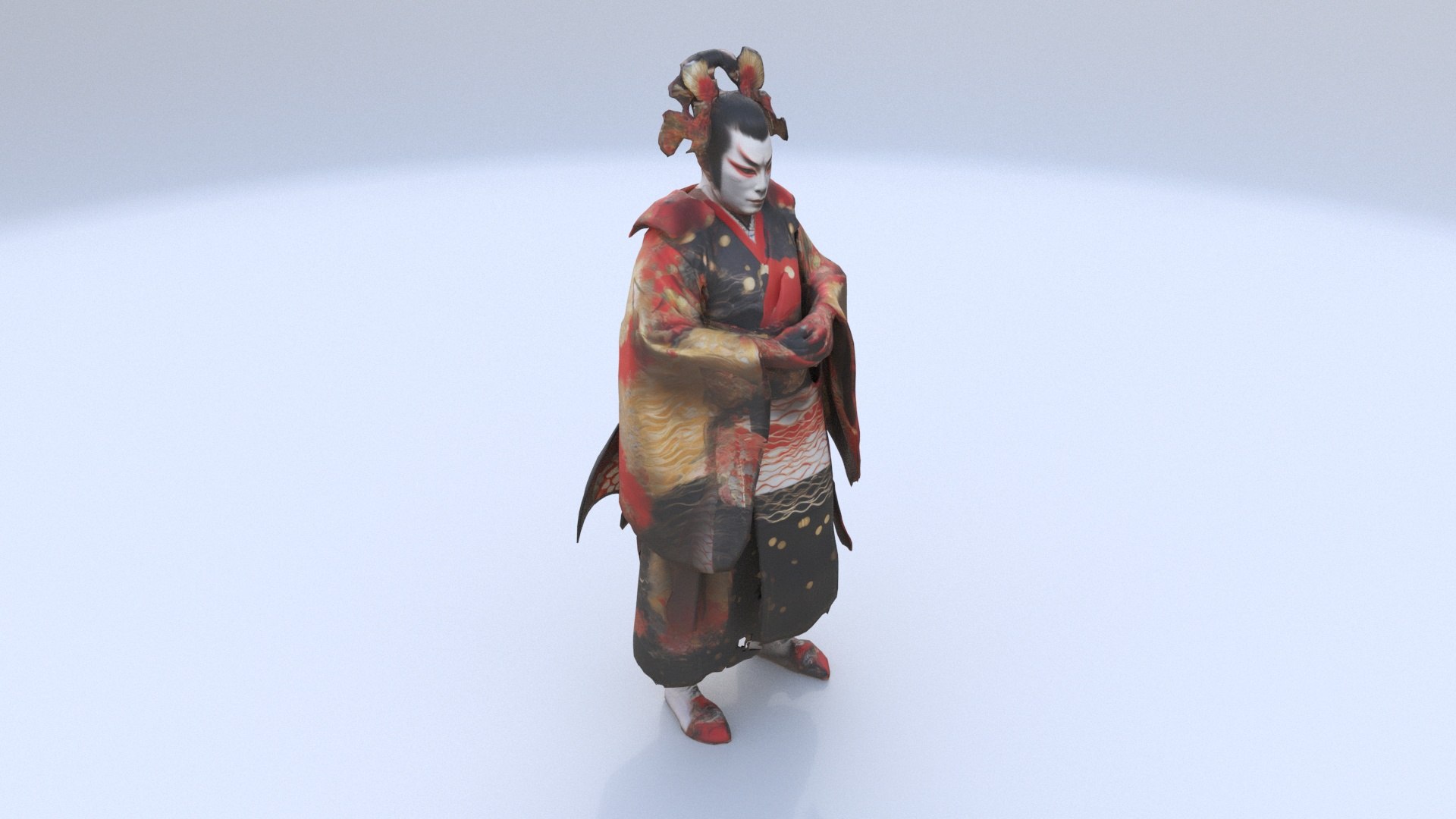 Actor In Kabuki Costume A Model - TurboSquid 2335251
