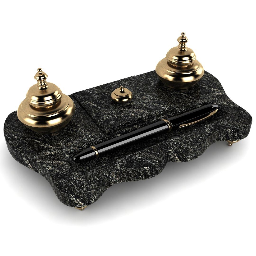 French Inkwell Ink 3d Obj