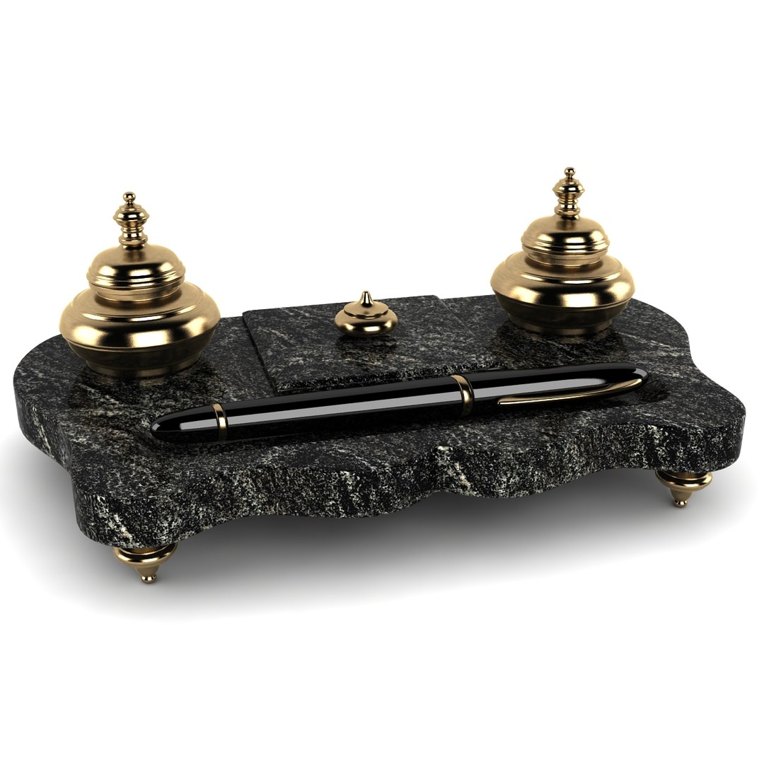 French Inkwell Ink 3d Obj