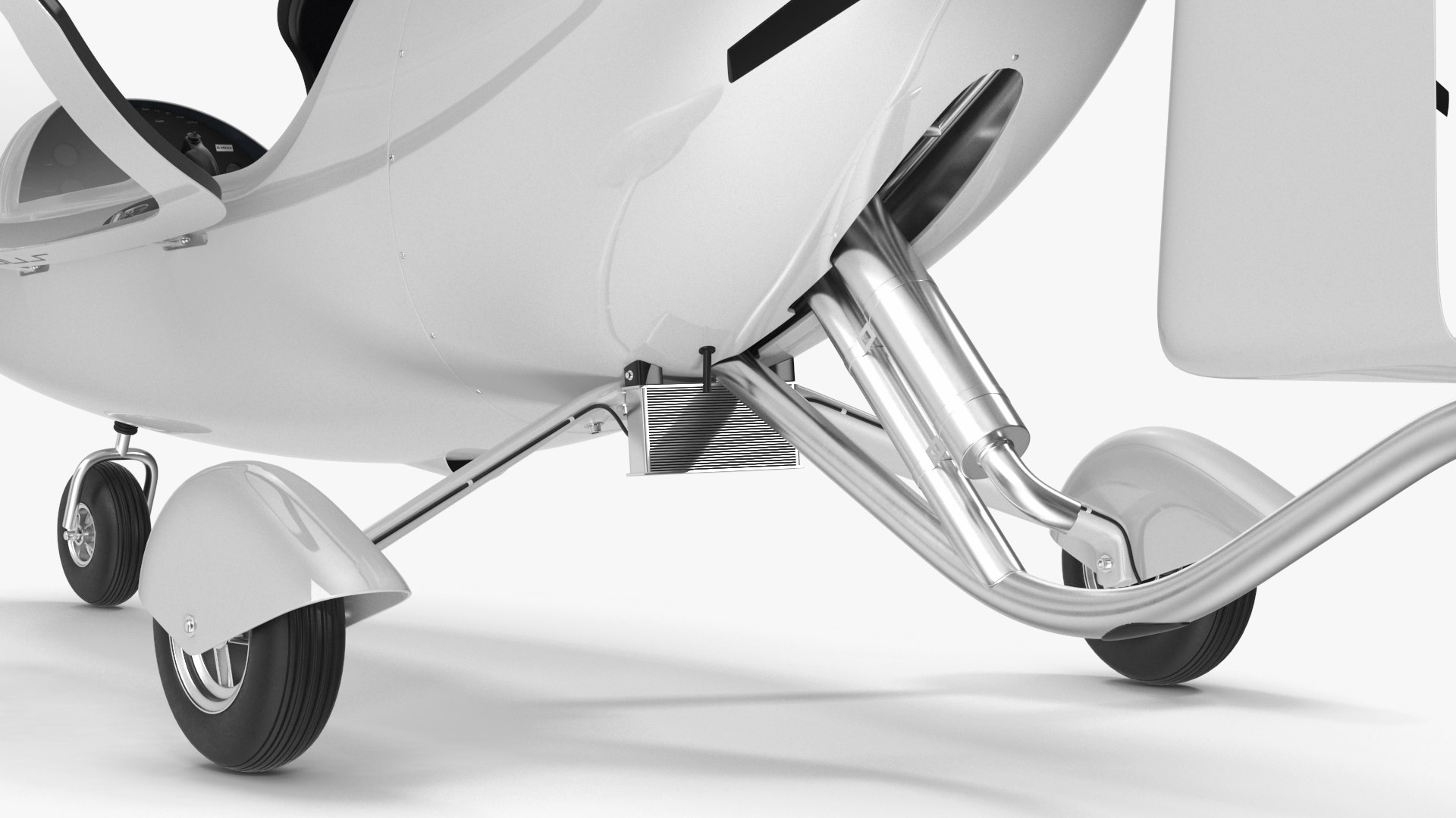 3D Gyroplane Autogyro White Simple Interior - TurboSquid 2220587