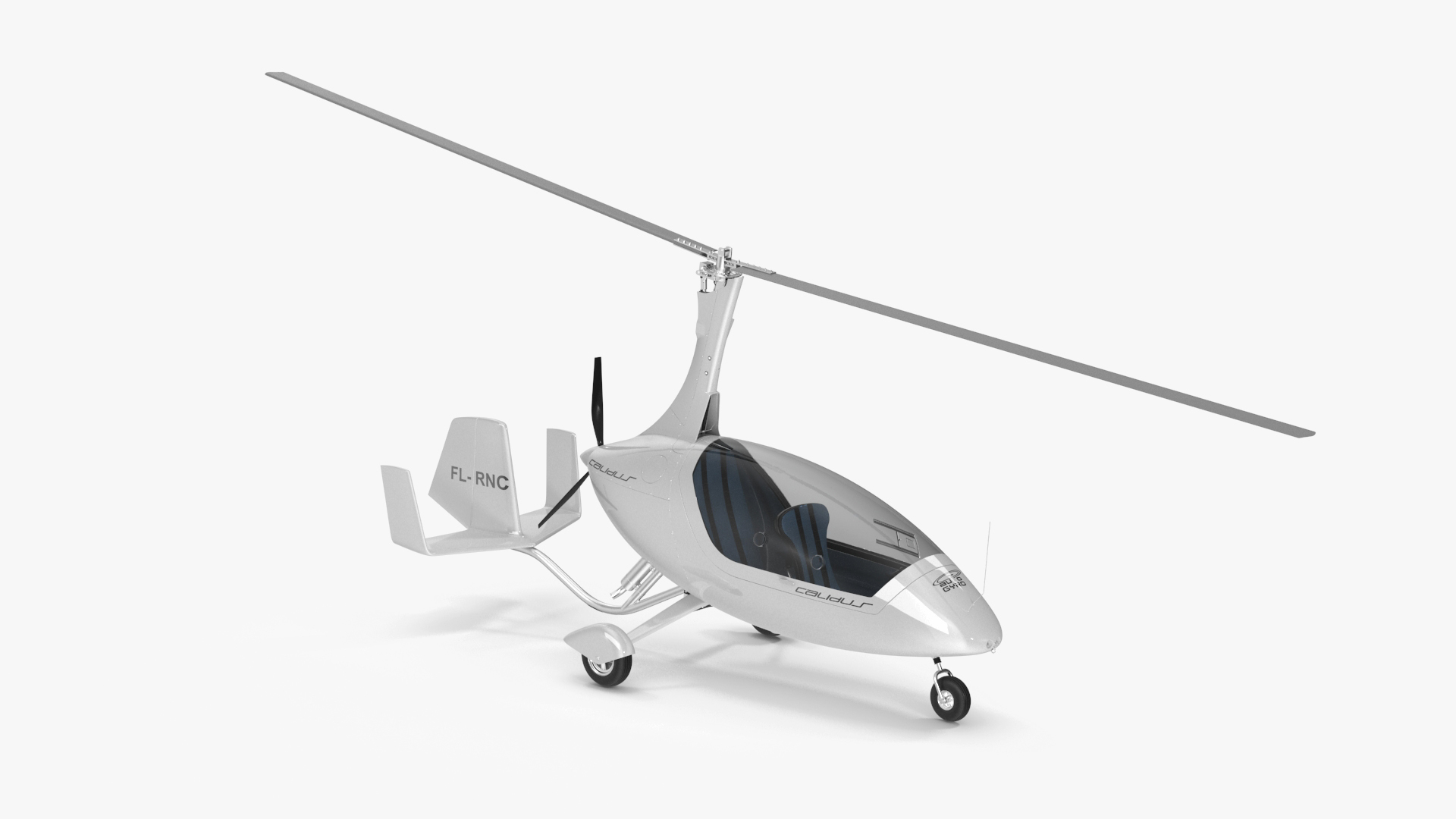 3D Gyroplane Autogyro White Simple Interior - TurboSquid 2220587