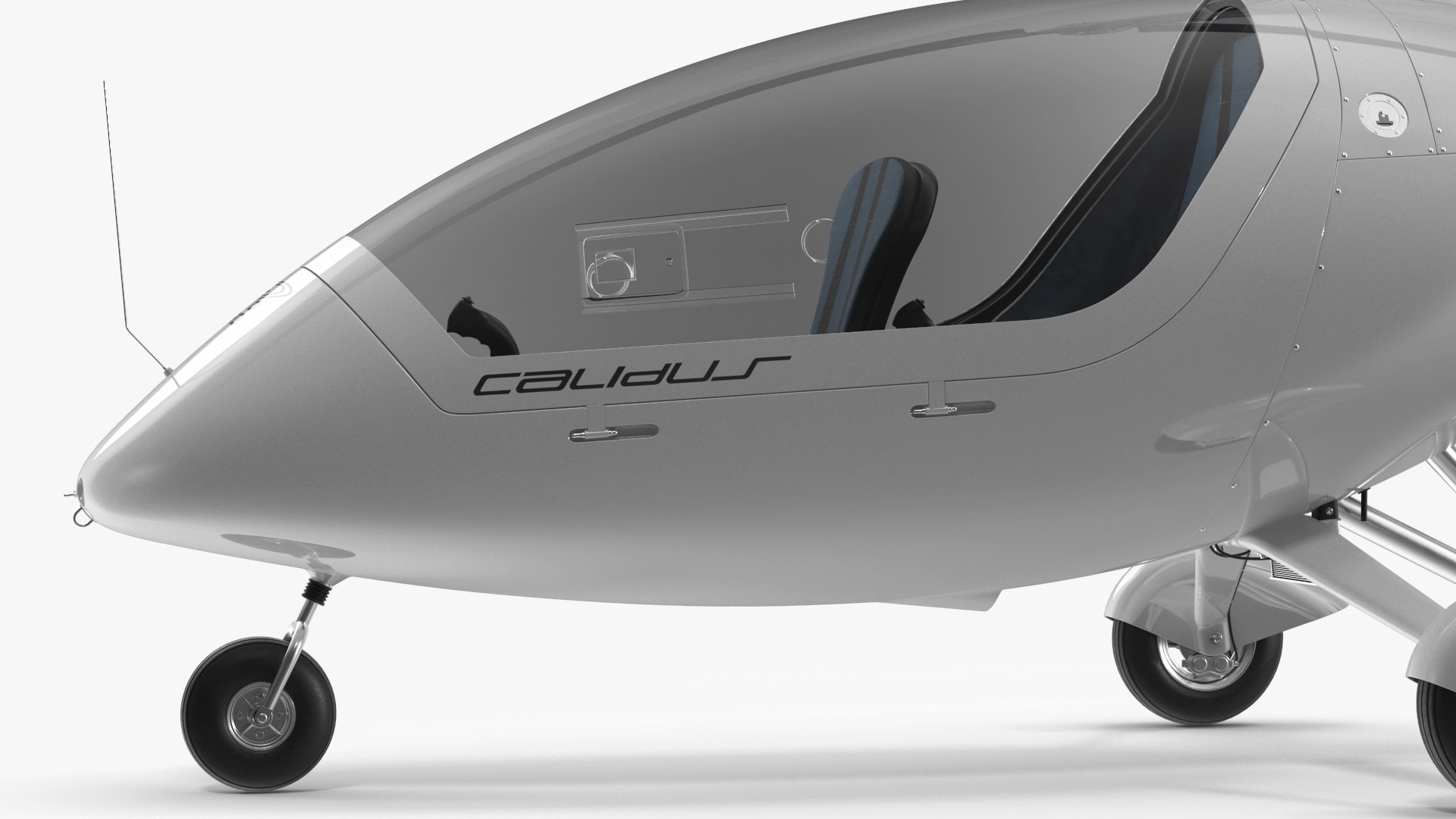 3D Gyroplane Autogyro White Simple Interior - TurboSquid 2220587