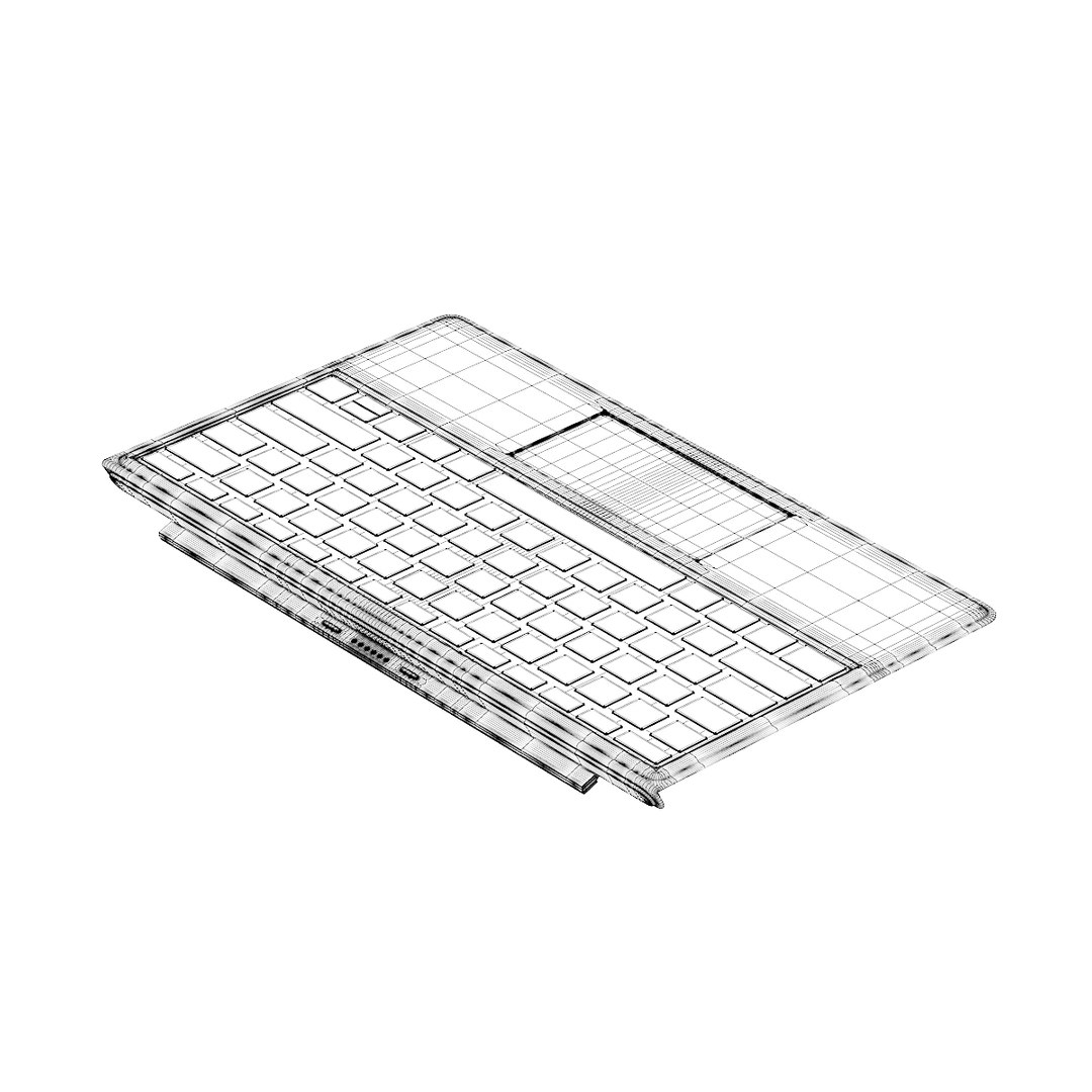 Bent Surface Keyboard 3D - TurboSquid 1183829