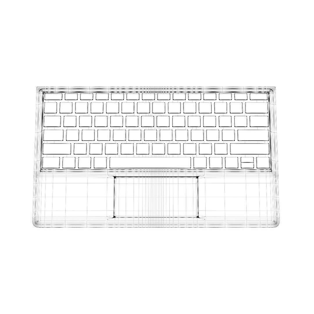 Bent Surface Keyboard 3D - TurboSquid 1183829