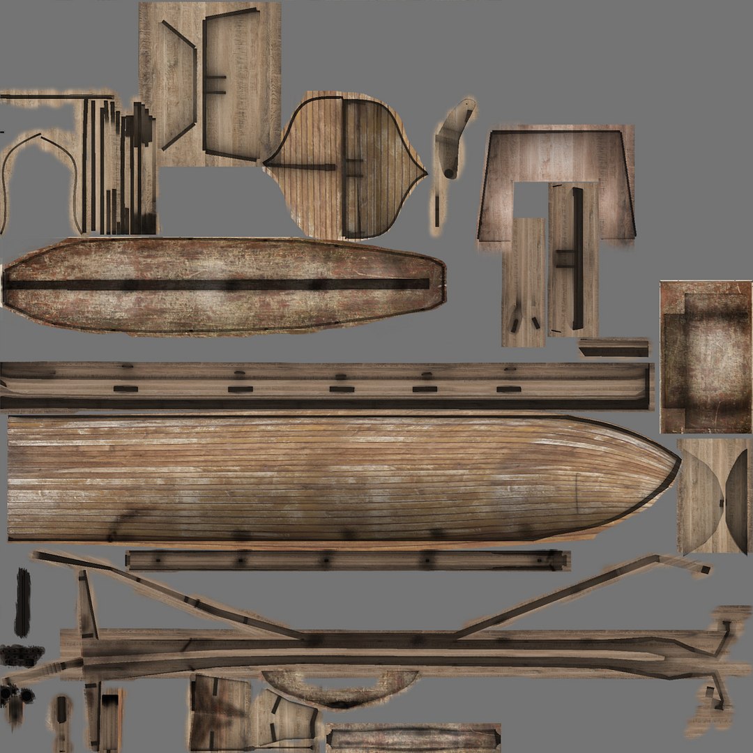 Historic Longboat 3d 3ds