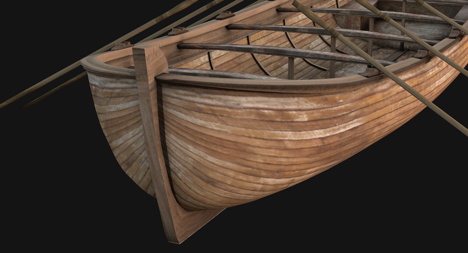 Historic Longboat 3d 3ds