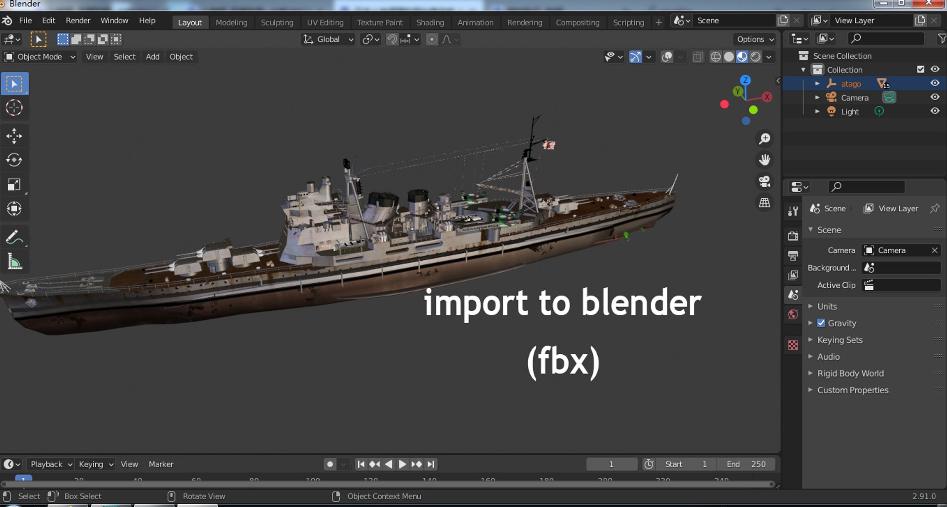 3D Atago Heavy Cruiser - TurboSquid 1618900