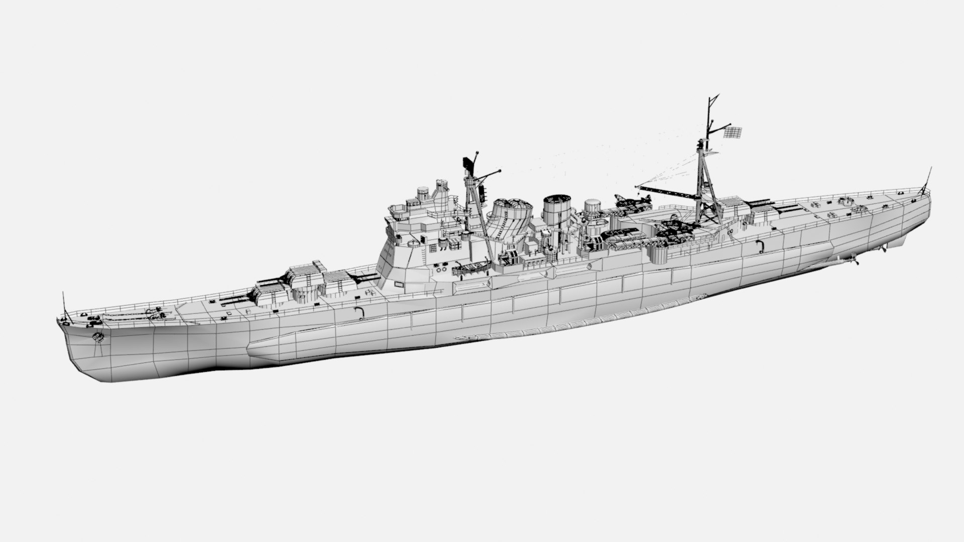 3D Atago Heavy Cruiser - TurboSquid 1618900
