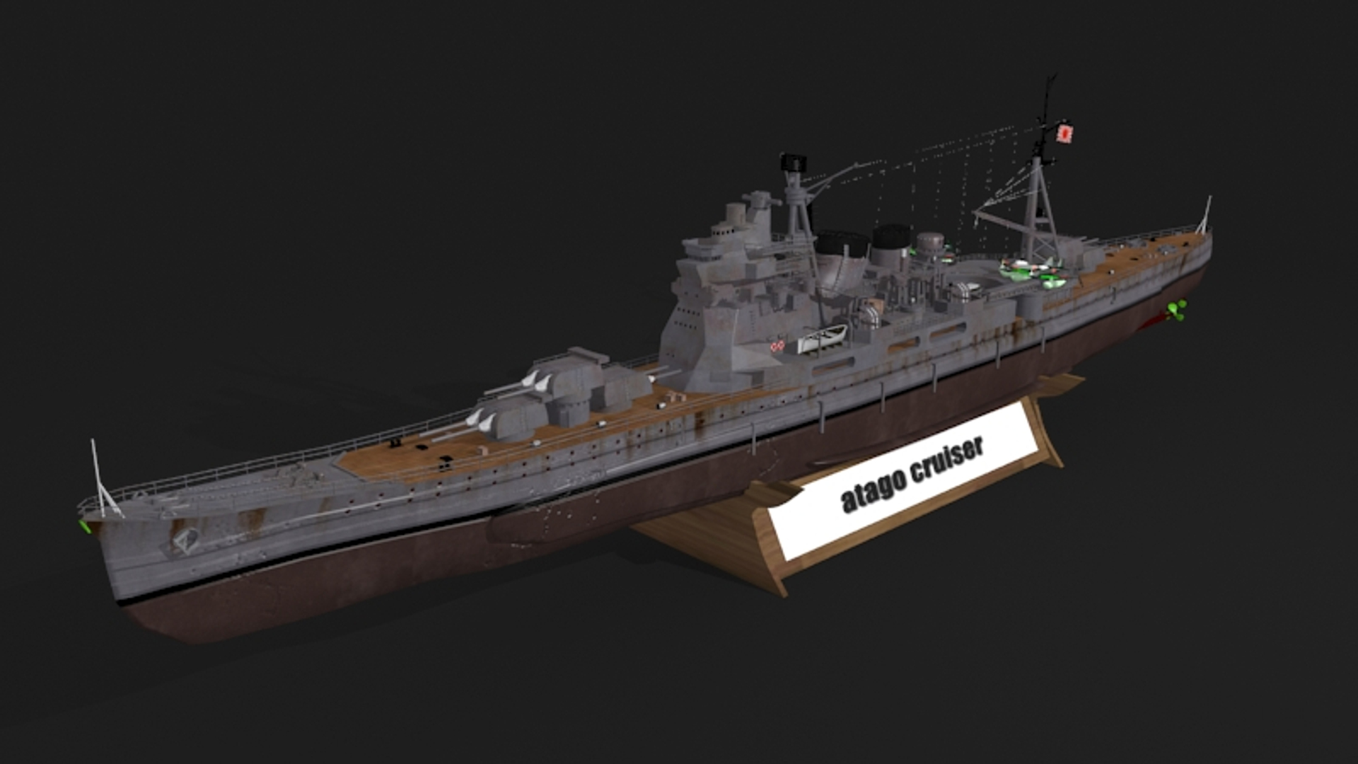 3D atago heavy cruiser - TurboSquid 1618900