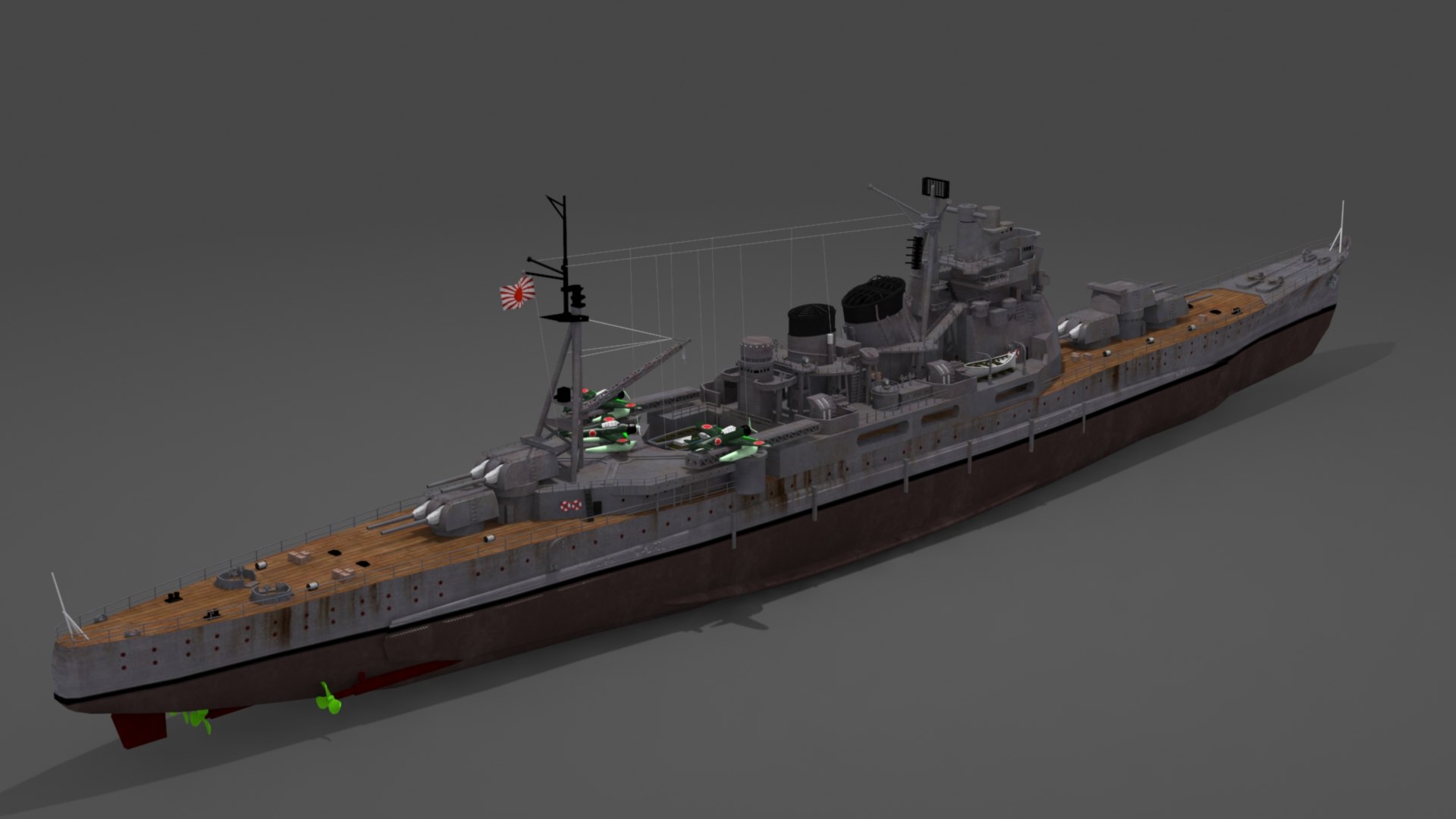 3D Atago Heavy Cruiser - TurboSquid 1618900