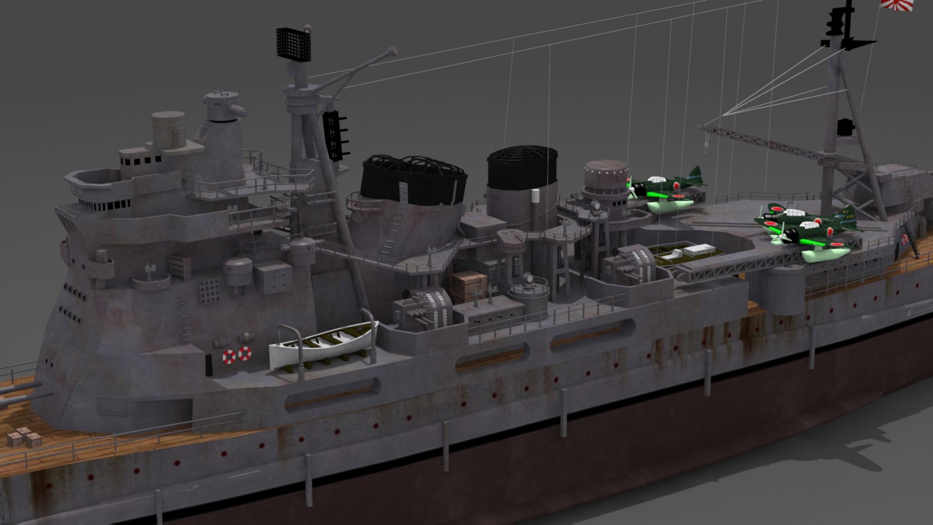 3D Atago Heavy Cruiser - TurboSquid 1618900