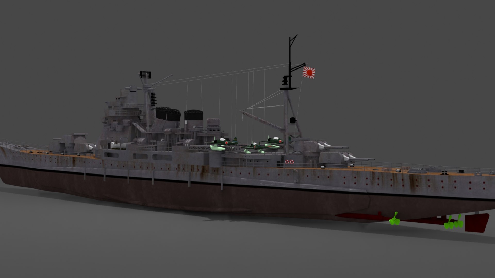 3D Atago Heavy Cruiser - TurboSquid 1618900