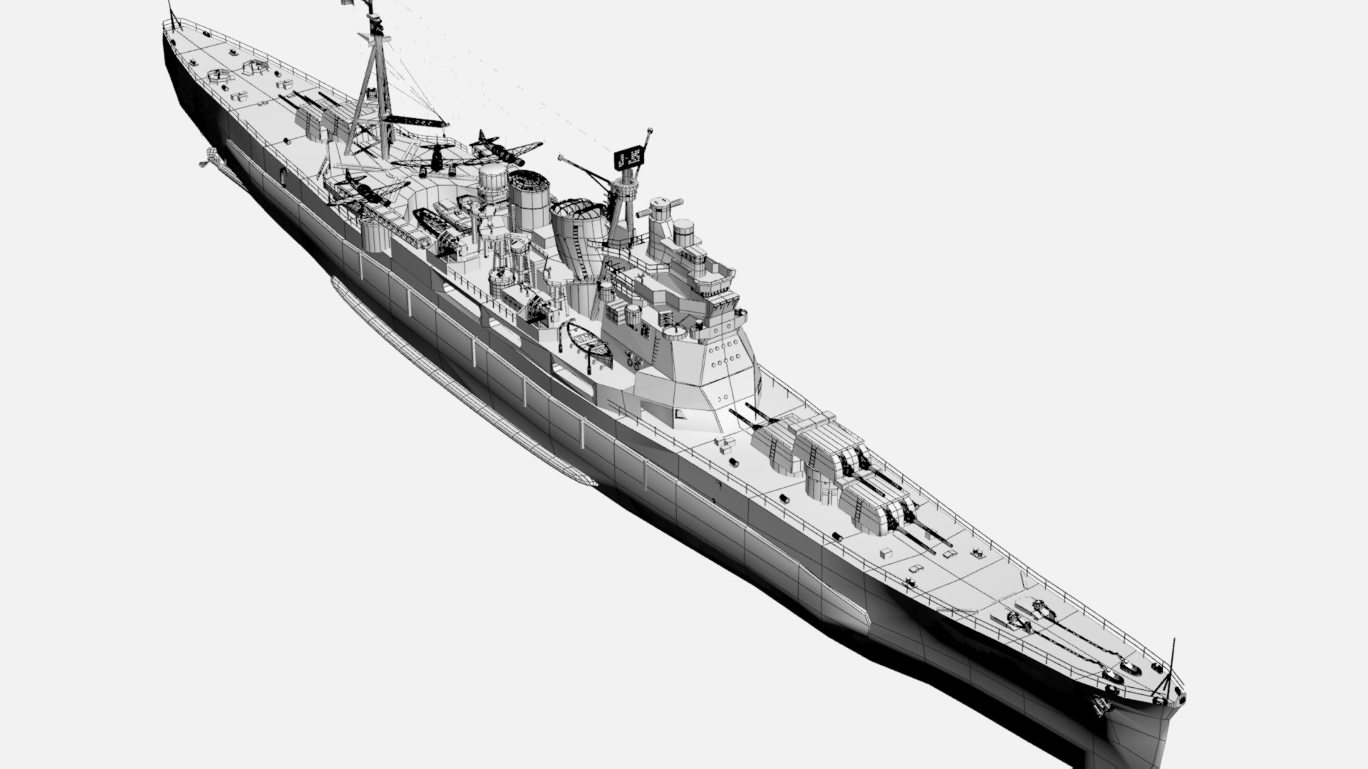 3D Atago Heavy Cruiser - TurboSquid 1618900