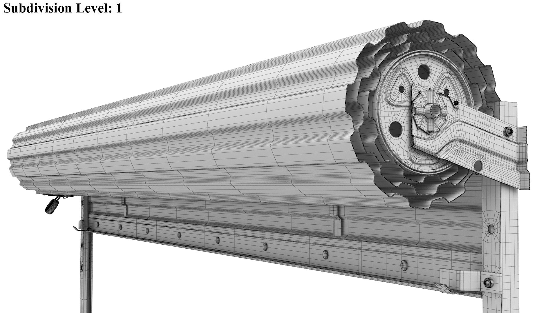 3D Model Opened Shutter Rolling Door - TurboSquid 1913295