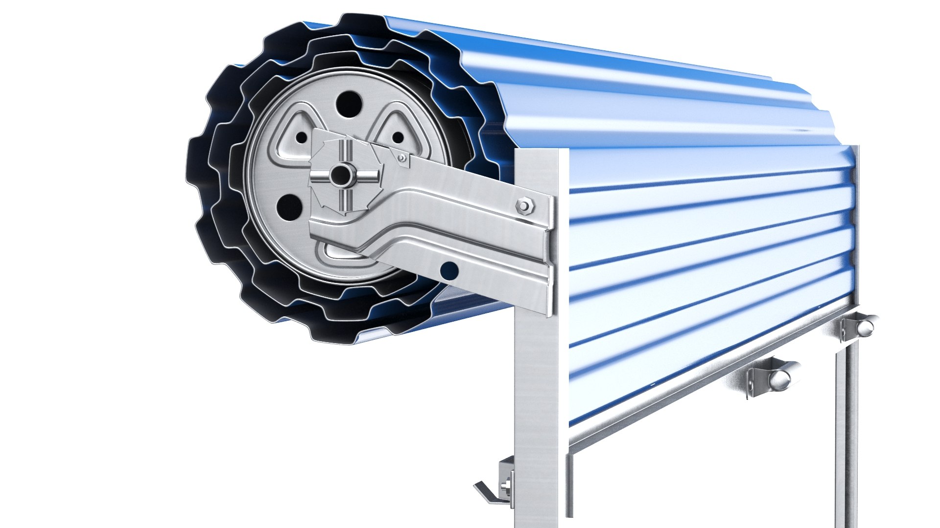 3D Model Opened Shutter Rolling Door - TurboSquid 1913295