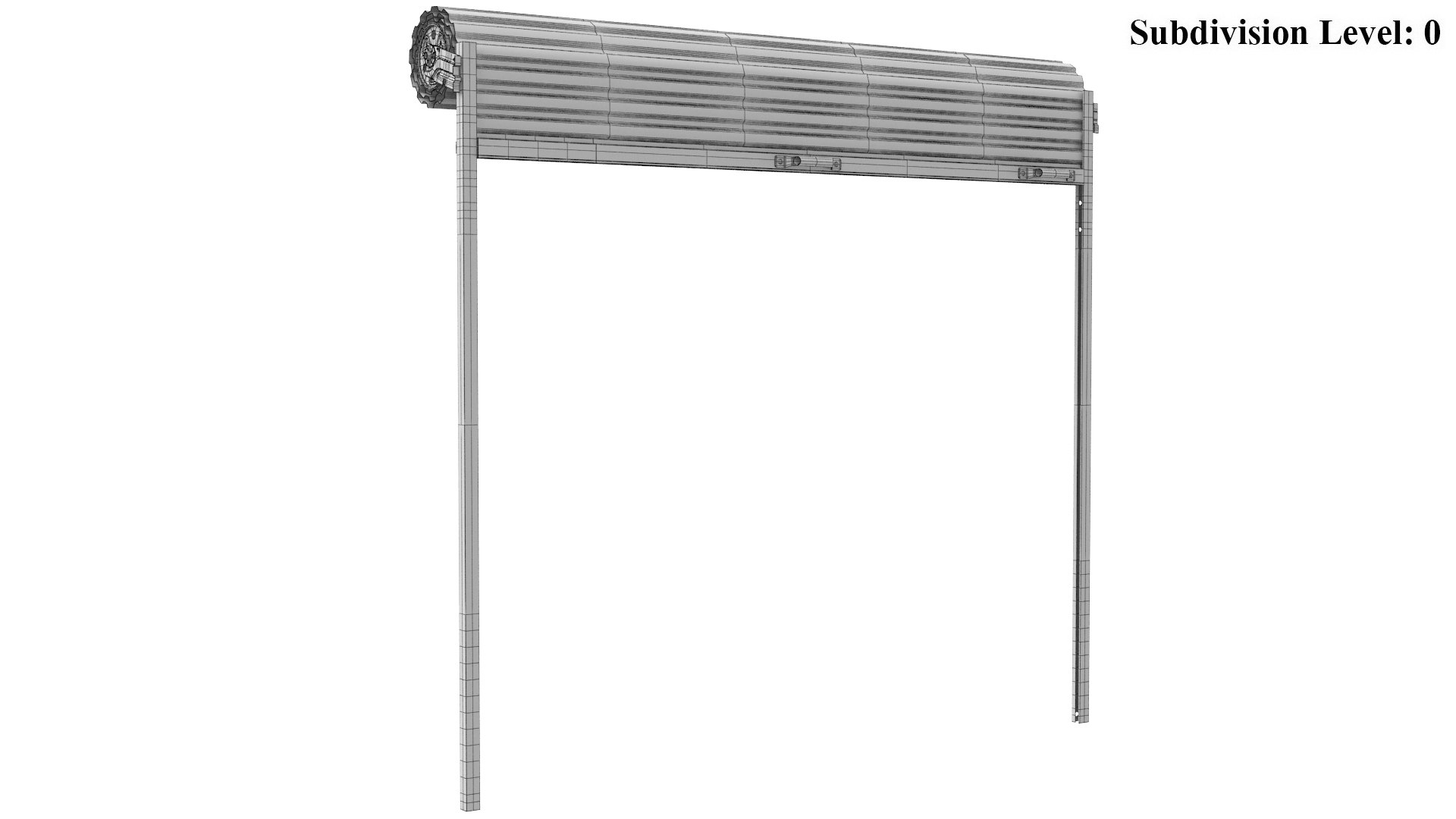 3D Model Opened Shutter Rolling Door - TurboSquid 1913295