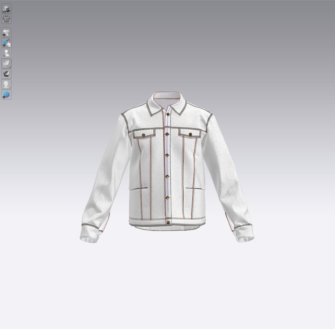 Male Denim Jacket 3D Model - TurboSquid 2173630