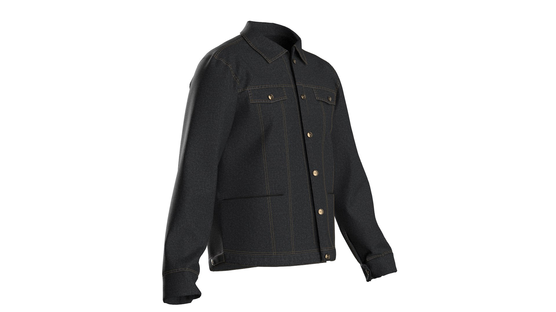 Male Denim Jacket 3D Model - TurboSquid 2173630