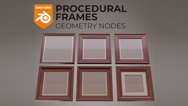 modelo 3d Procedural Picture Frame for Blender - TurboSquid 2081467