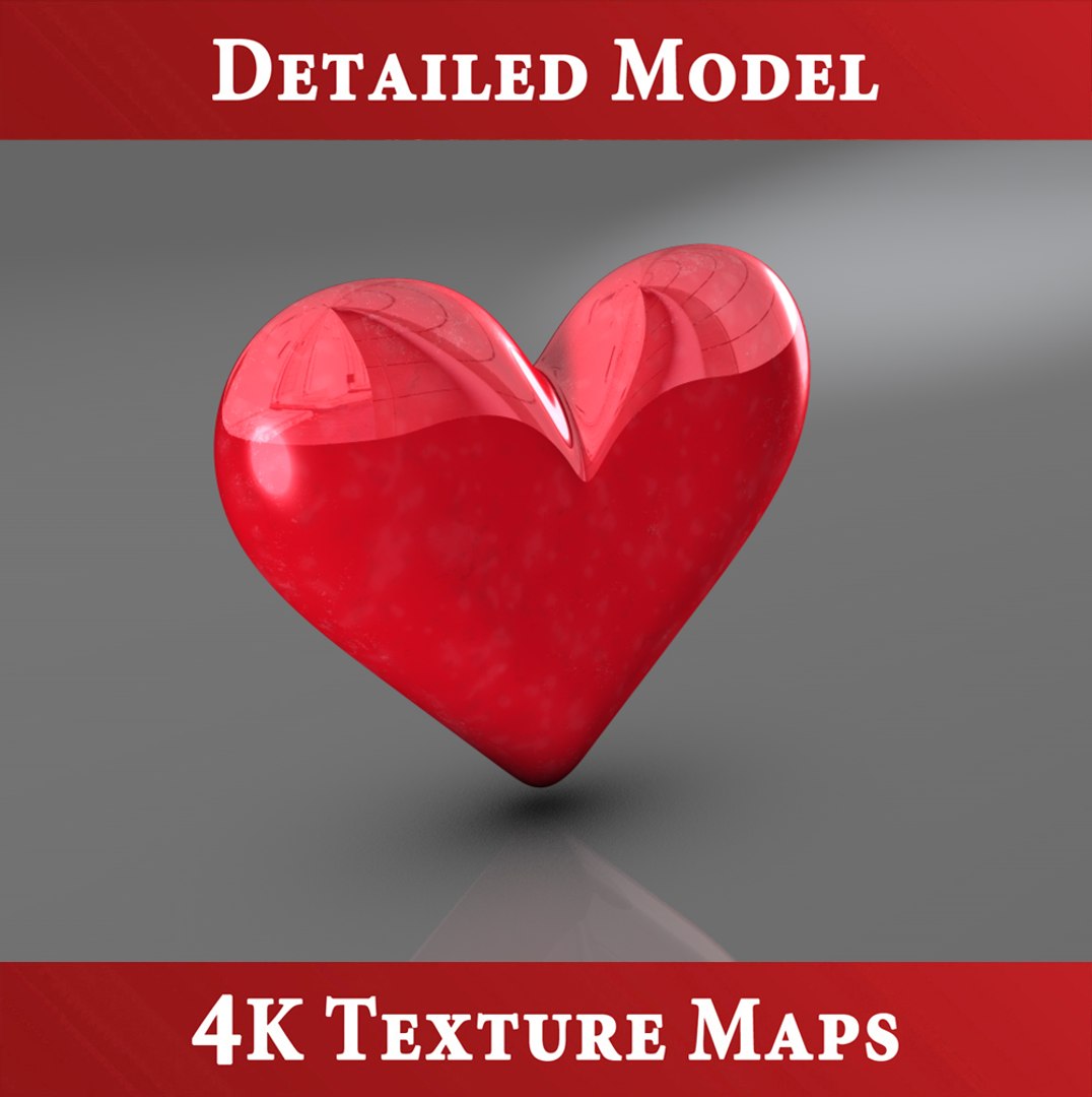 3d heart seven blender model