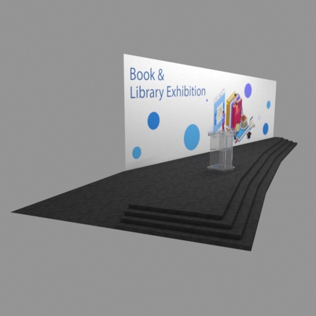 3D Model Design Book Library Exhibition - TurboSquid 1377981