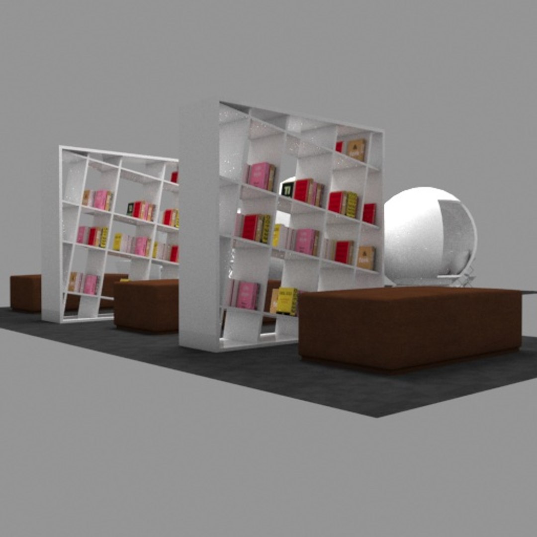3D Model Design Book Library Exhibition - TurboSquid 1377981