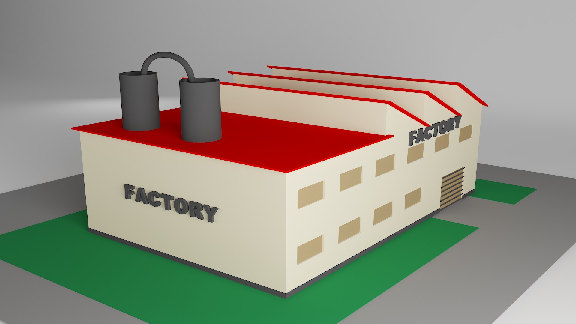 LOWPOLY FACTORY 3D Model - TurboSquid 1948404