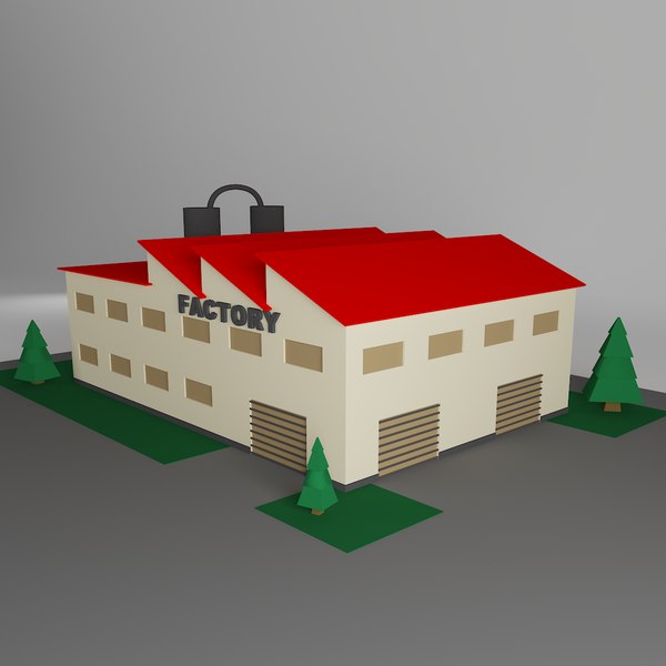 LOWPOLY FACTORY 3D model - TurboSquid 1948404