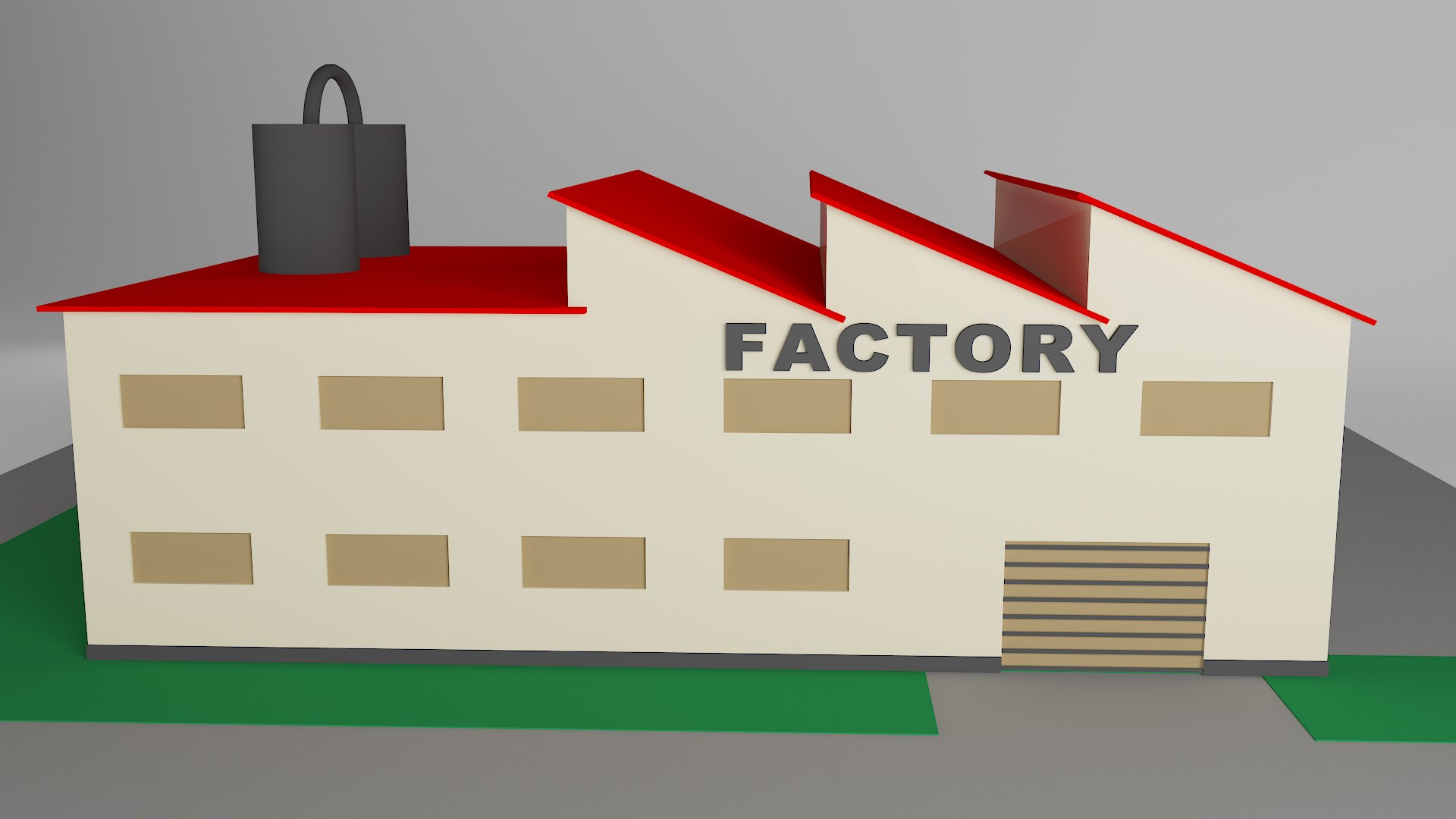 LOWPOLY FACTORY 3D Model - TurboSquid 1948404