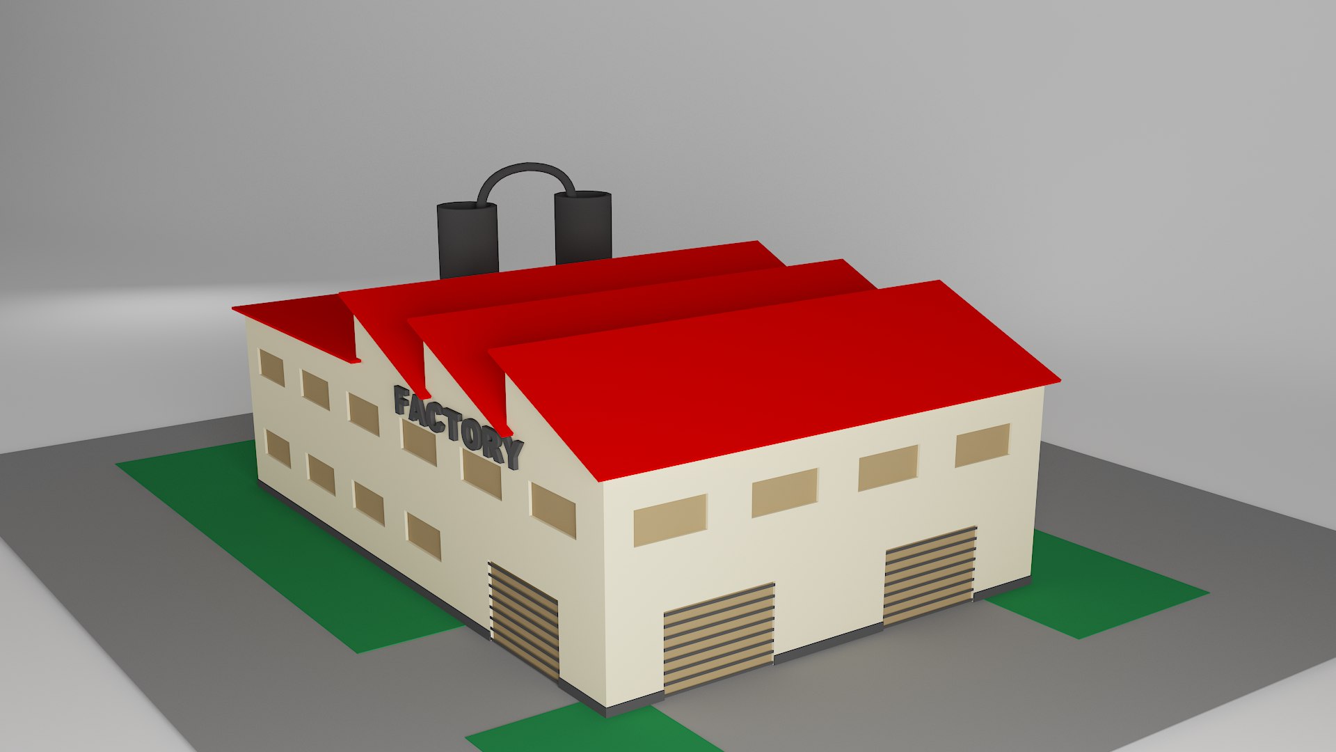 LOWPOLY FACTORY 3D Model - TurboSquid 1948404