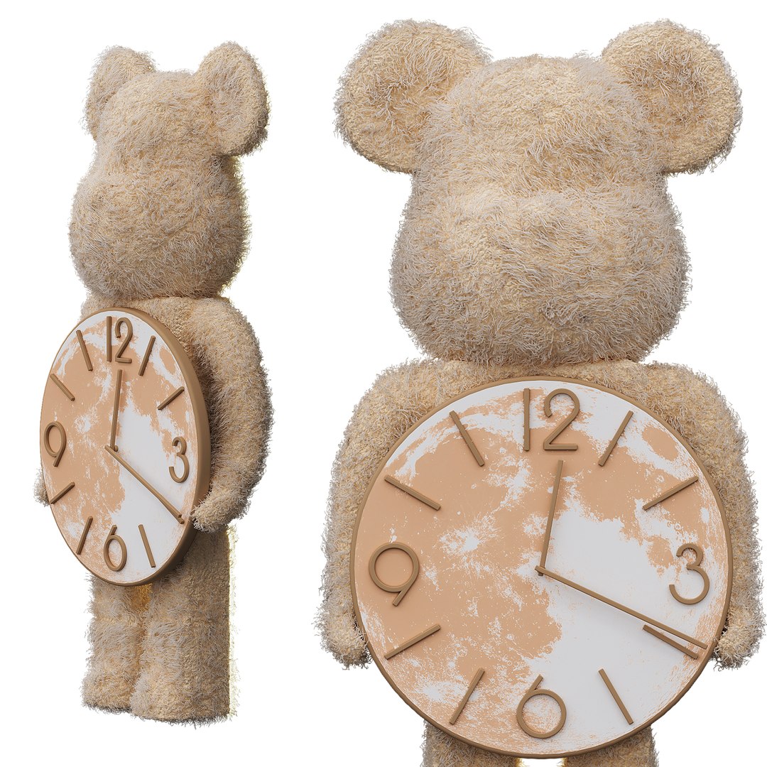 Bearbrick Wall Clock 3D Model - TurboSquid 2247927