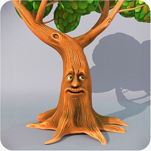3D tree talking cartoon model - TurboSquid 1424300