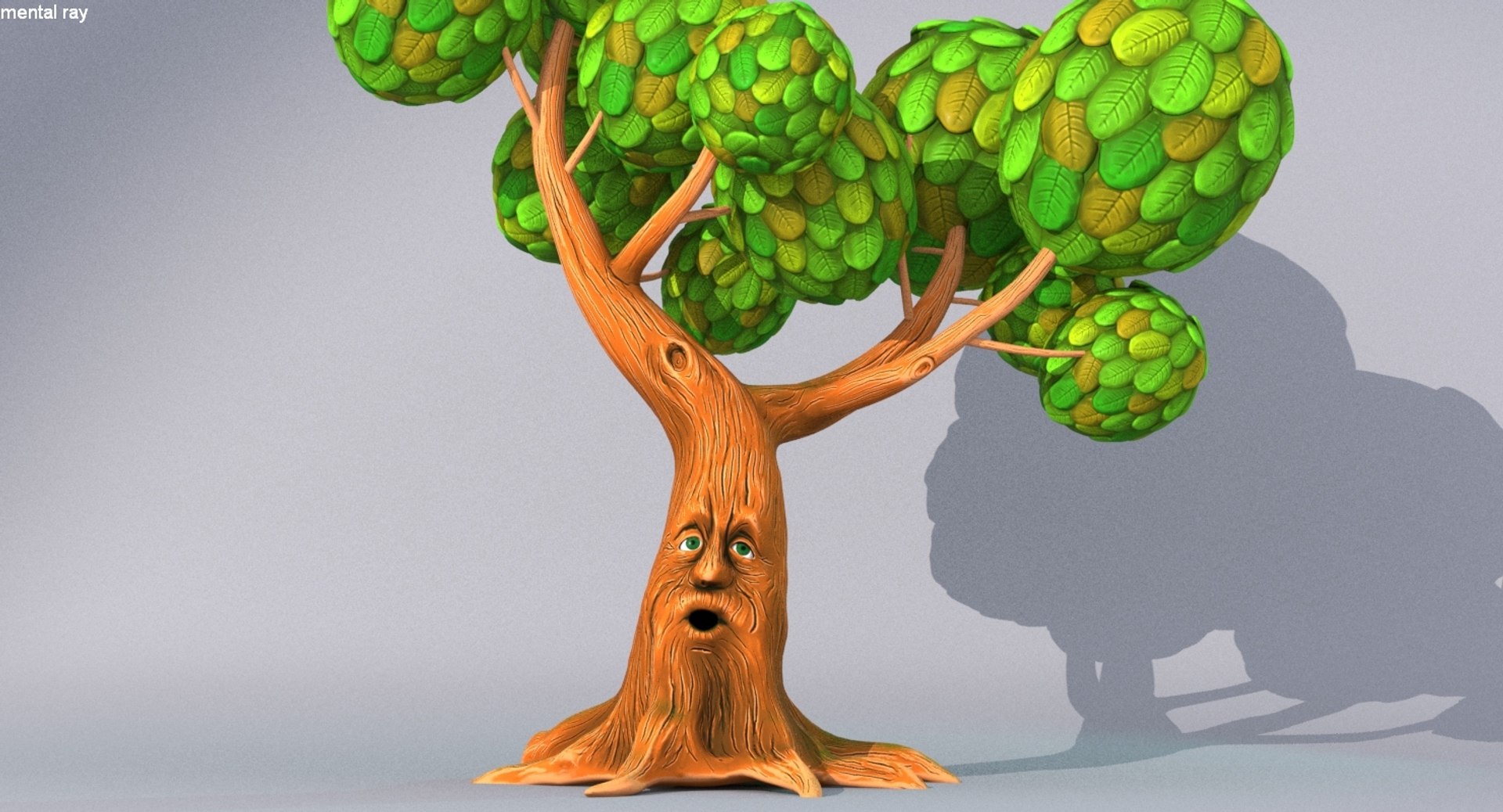 Cartoon Talking Tree Rigged Model - TurboSquid 1426007