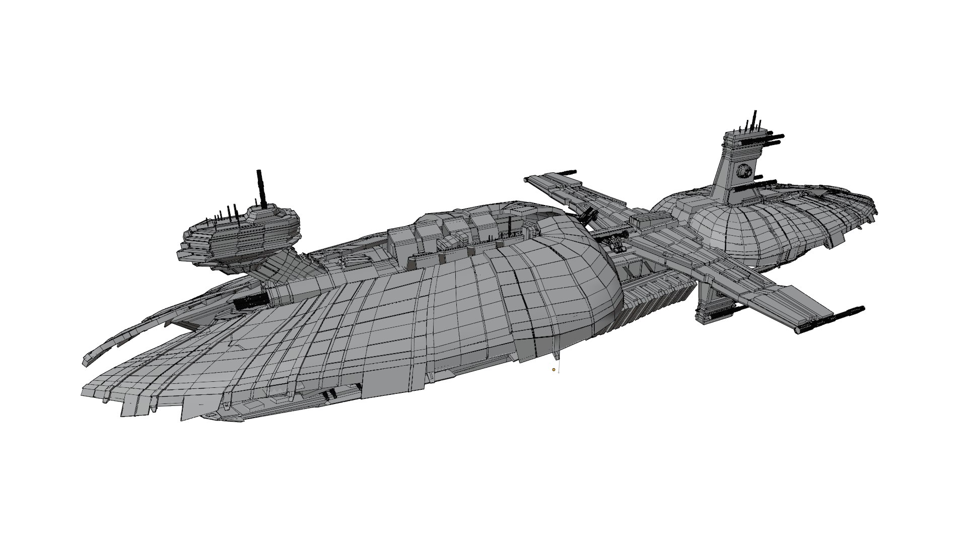 S-Class Spaceship Brigate Model - TurboSquid 2144028