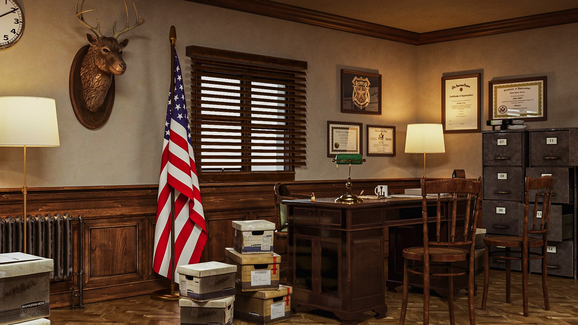 3D Detective Office Realistic Model - TurboSquid 2500292