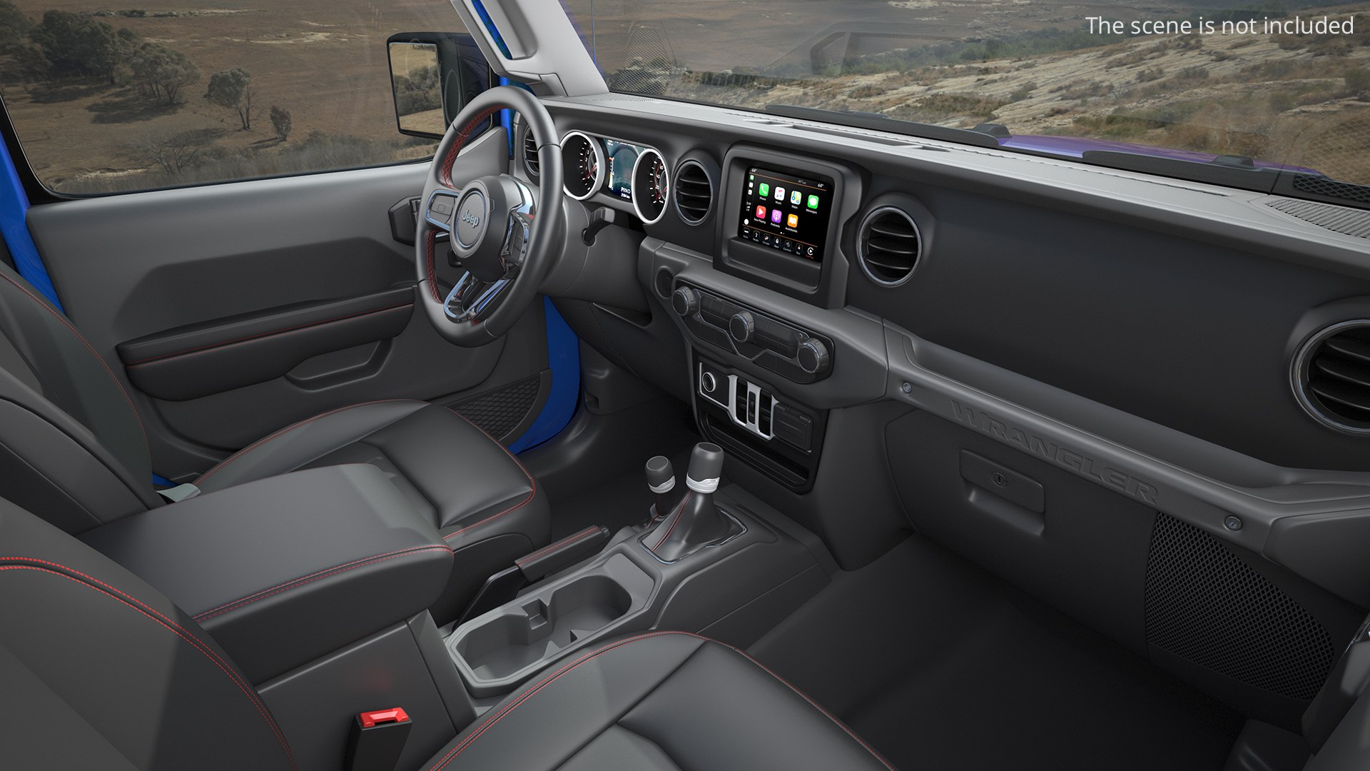 Jeep Wrangler Rubicon Open Top SUV Blue Dirty 3D - TurboSquid 2498953
