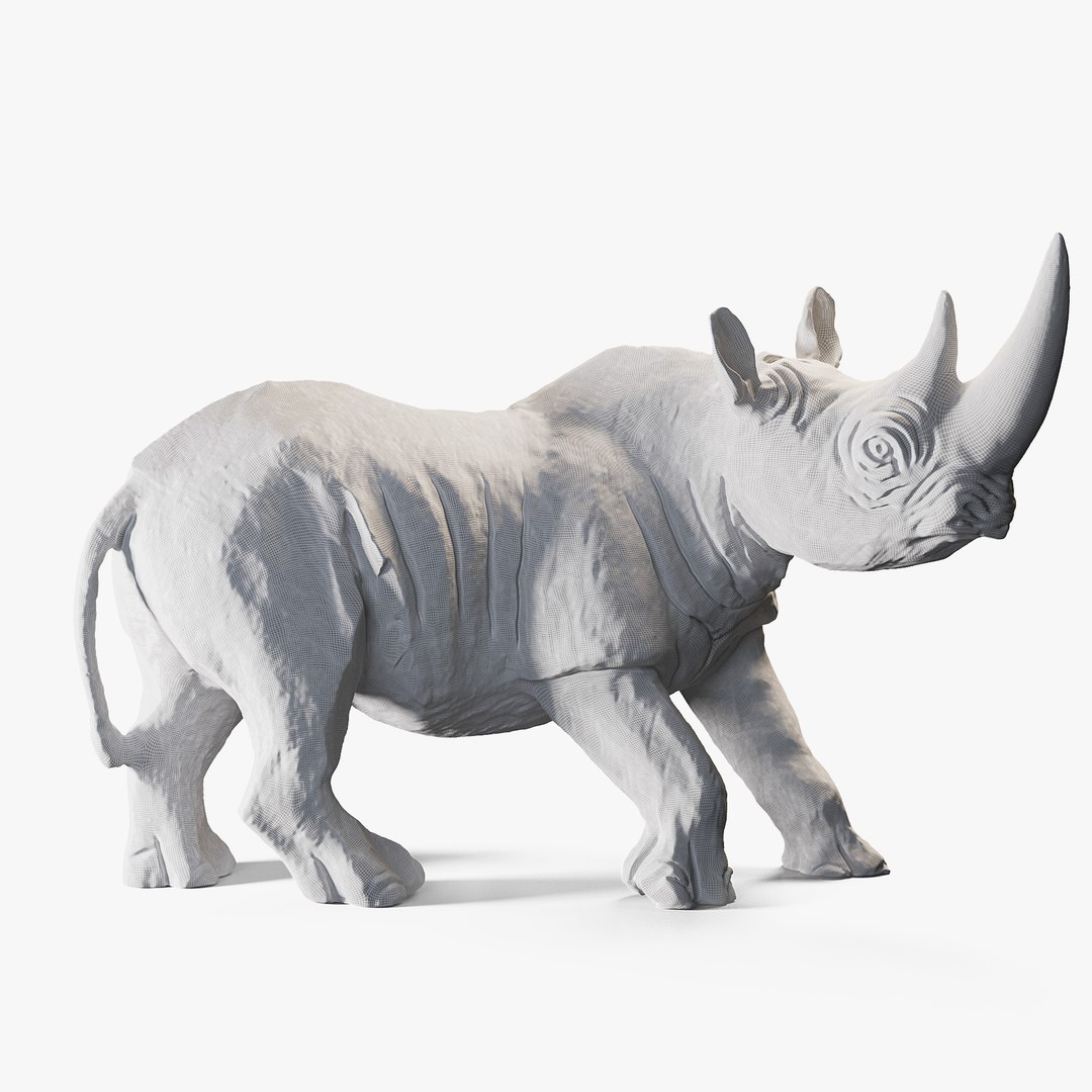 Wooden Rhino Decoration 3D Model - TurboSquid 2187670