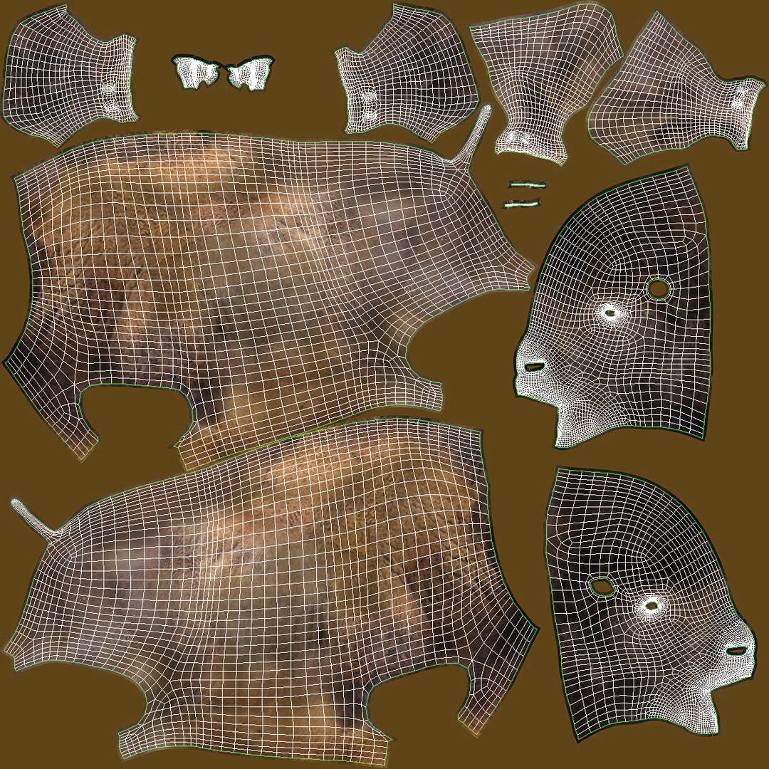 3D Bison Fur Rig - TurboSquid 1296663