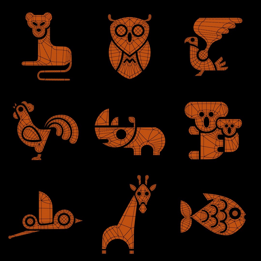 3D Symbols Part N3 Model - TurboSquid 2031730