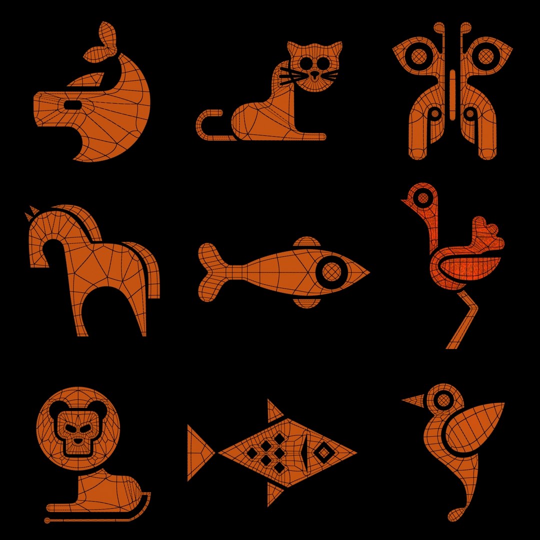 3D Symbols Part N3 Model - TurboSquid 2031730