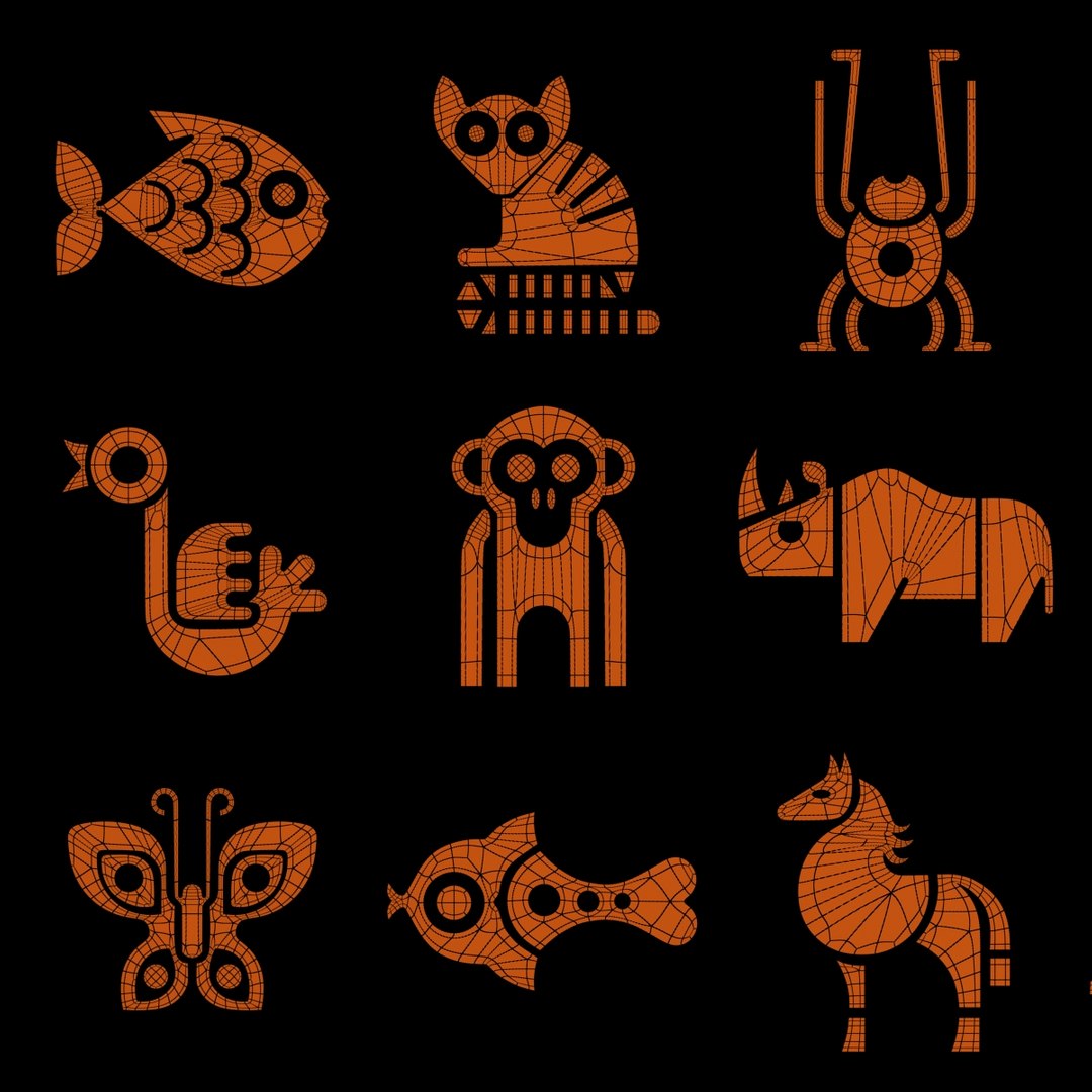 3D Symbols Part N3 Model - TurboSquid 2031730