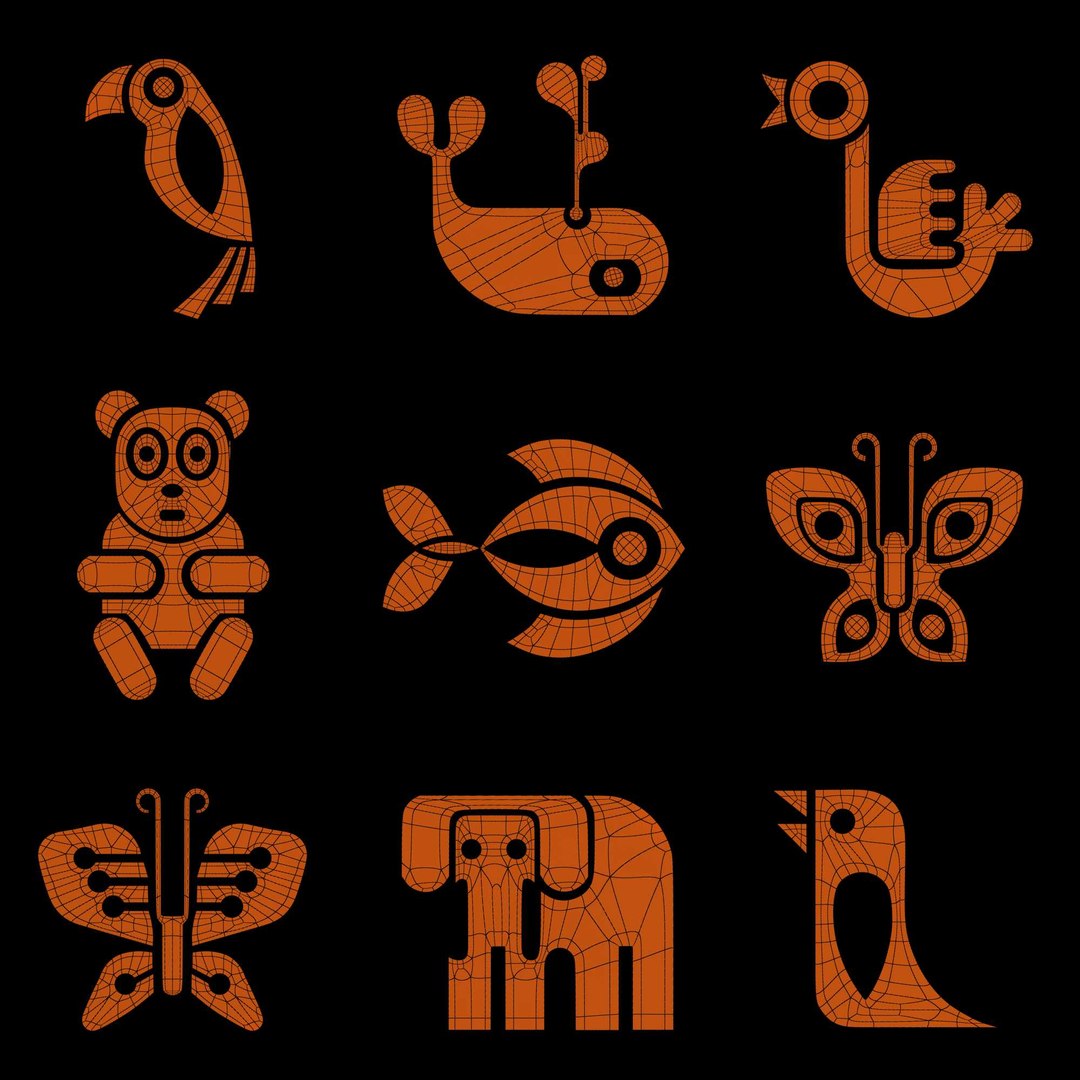 3D Symbols Part N3 Model - TurboSquid 2031730