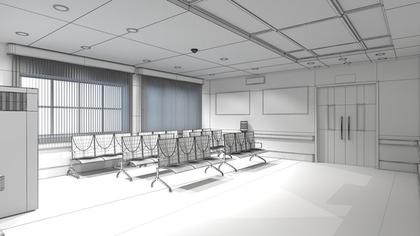 3D waiting room - TurboSquid 1179052