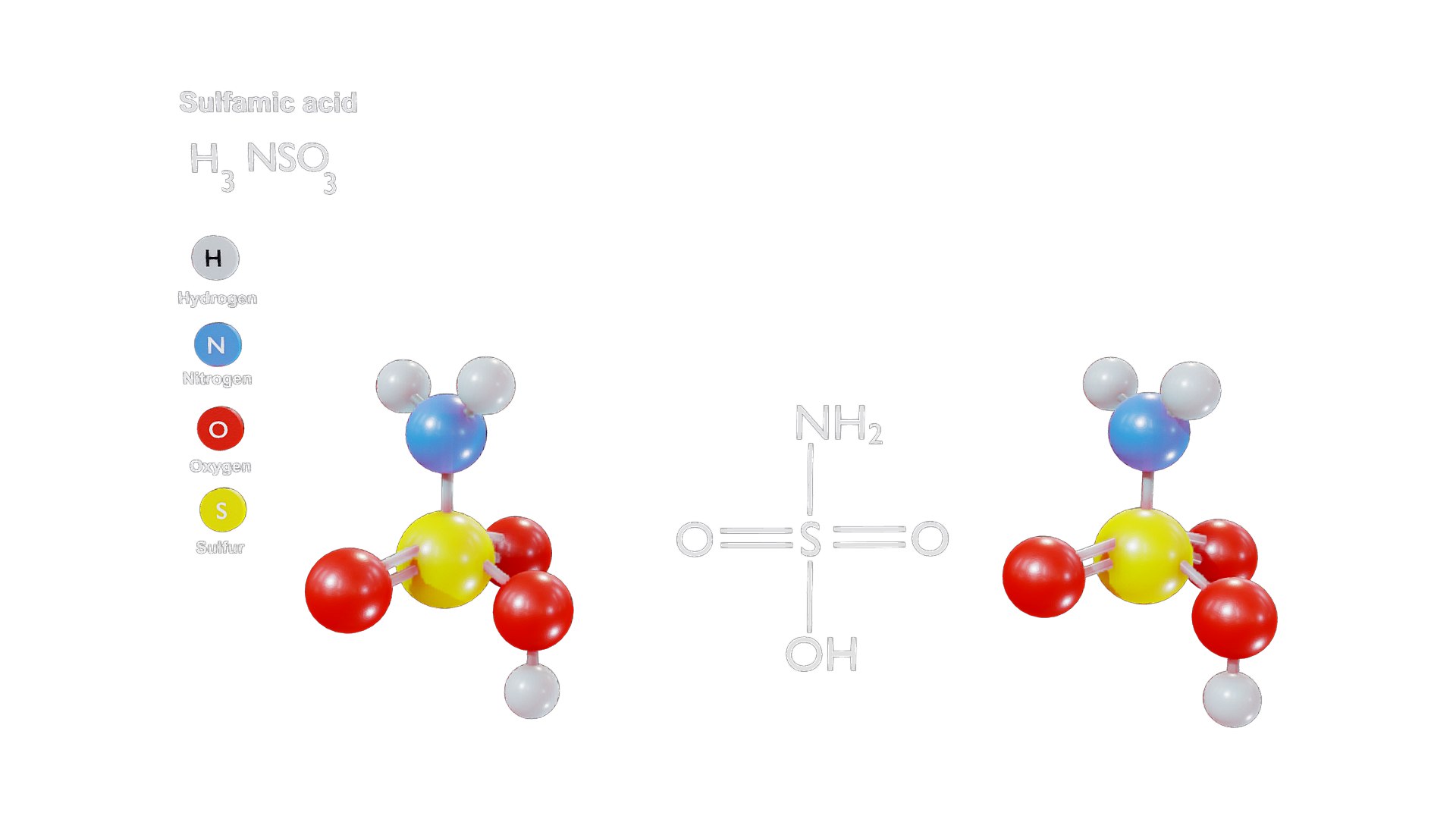Sulfamic Acid 3D - TurboSquid 2148732