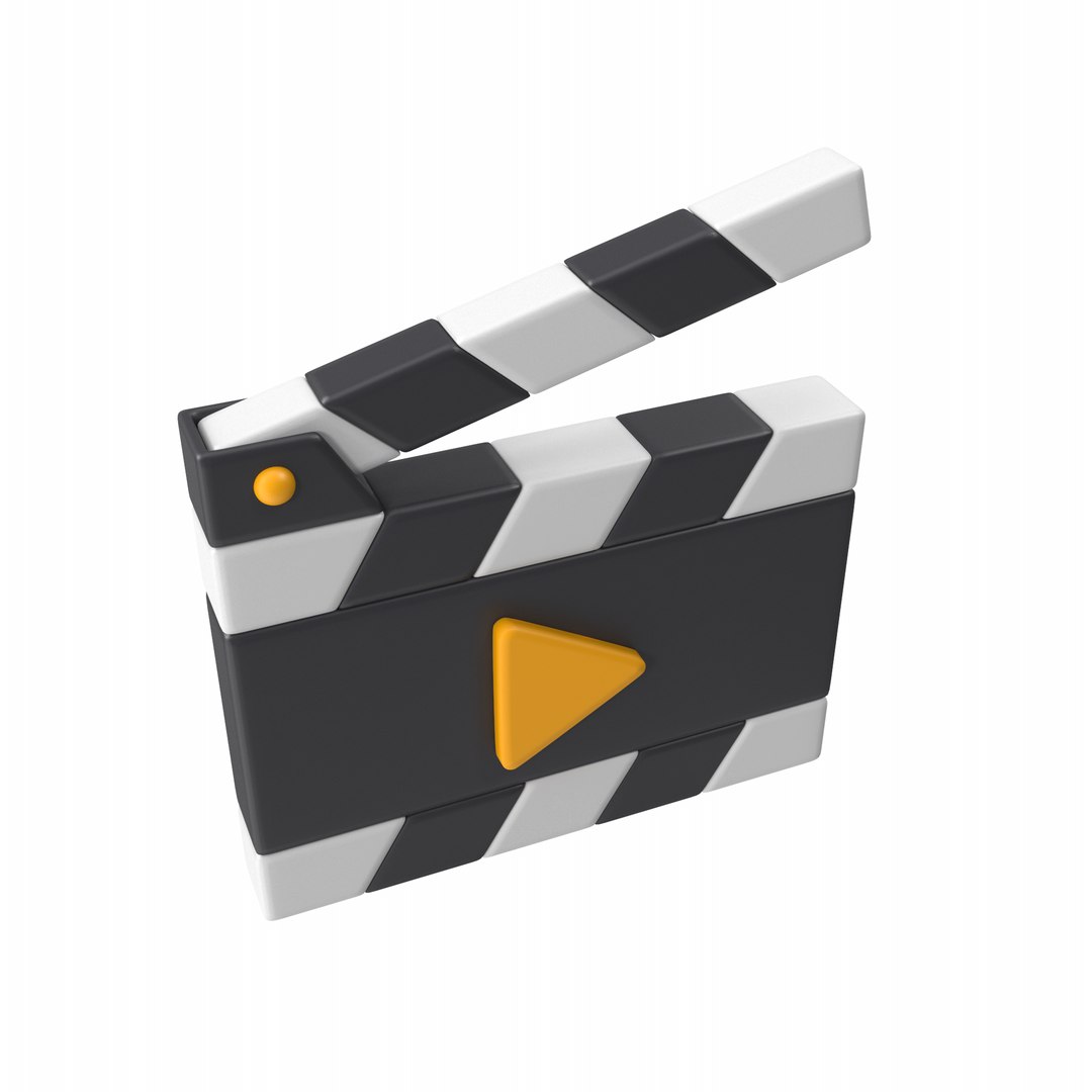 Cinema Clapperboard Cartoon Model - TurboSquid 2264960