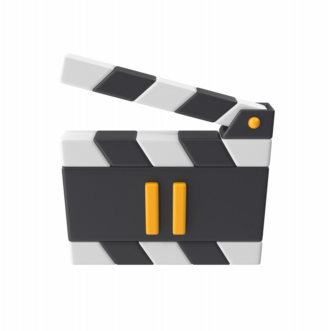 Cinema Clapperboard Cartoon Model - TurboSquid 2264960